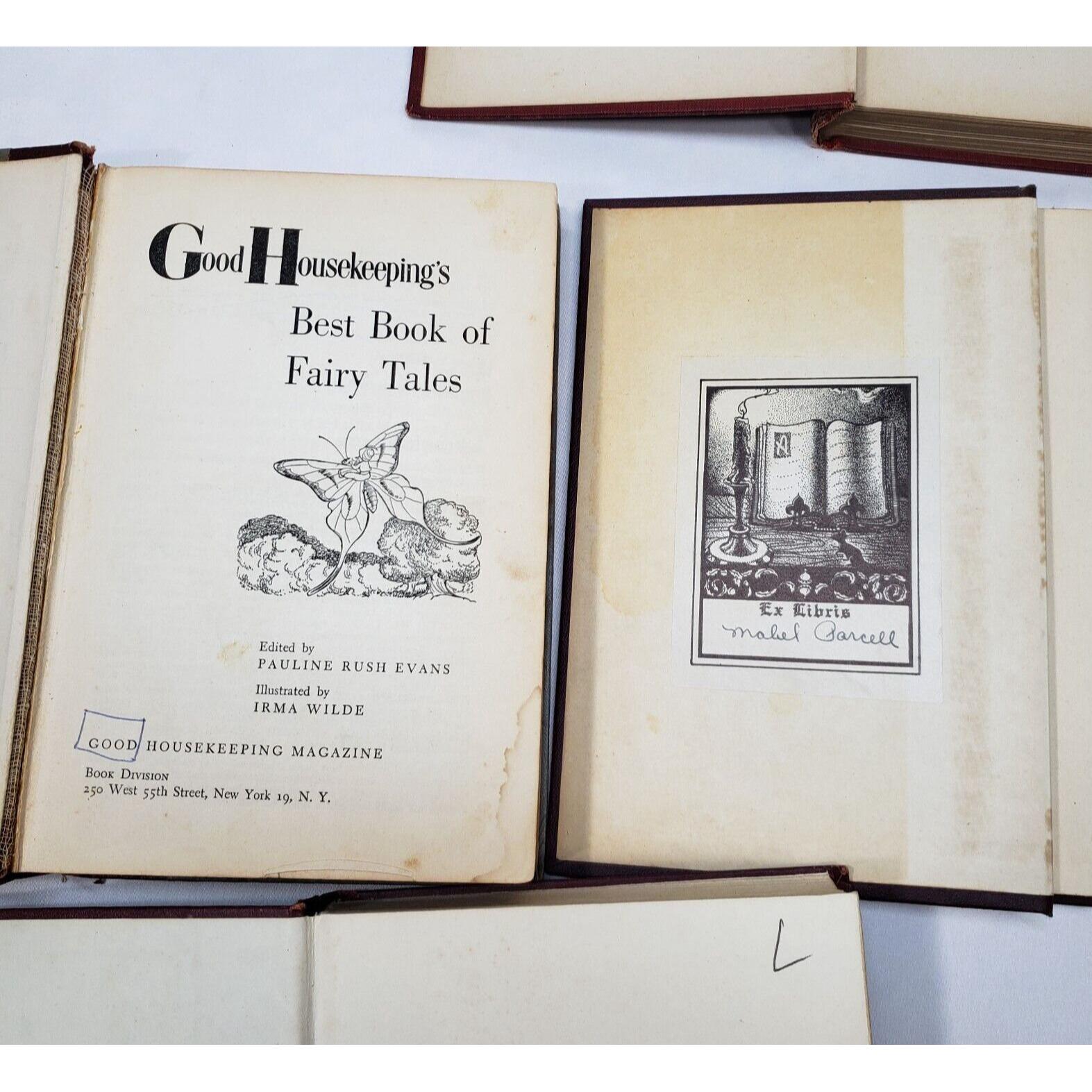 Vintage Dark Red Book Stack Lot of 5 Maroon Decorative Old Worn Staging ...