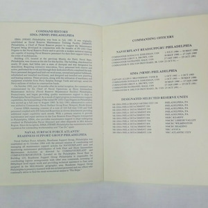 US Navy Change of Command Program October 25 1991 SIMA NRMF ...