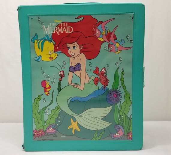 Vintage Disney Little Mermaid Doll Carrying Case Only Teal Clothes Storage Box With Handle Clothes Hanging Rack Inside 1990s Disney Princess Etsy Australia