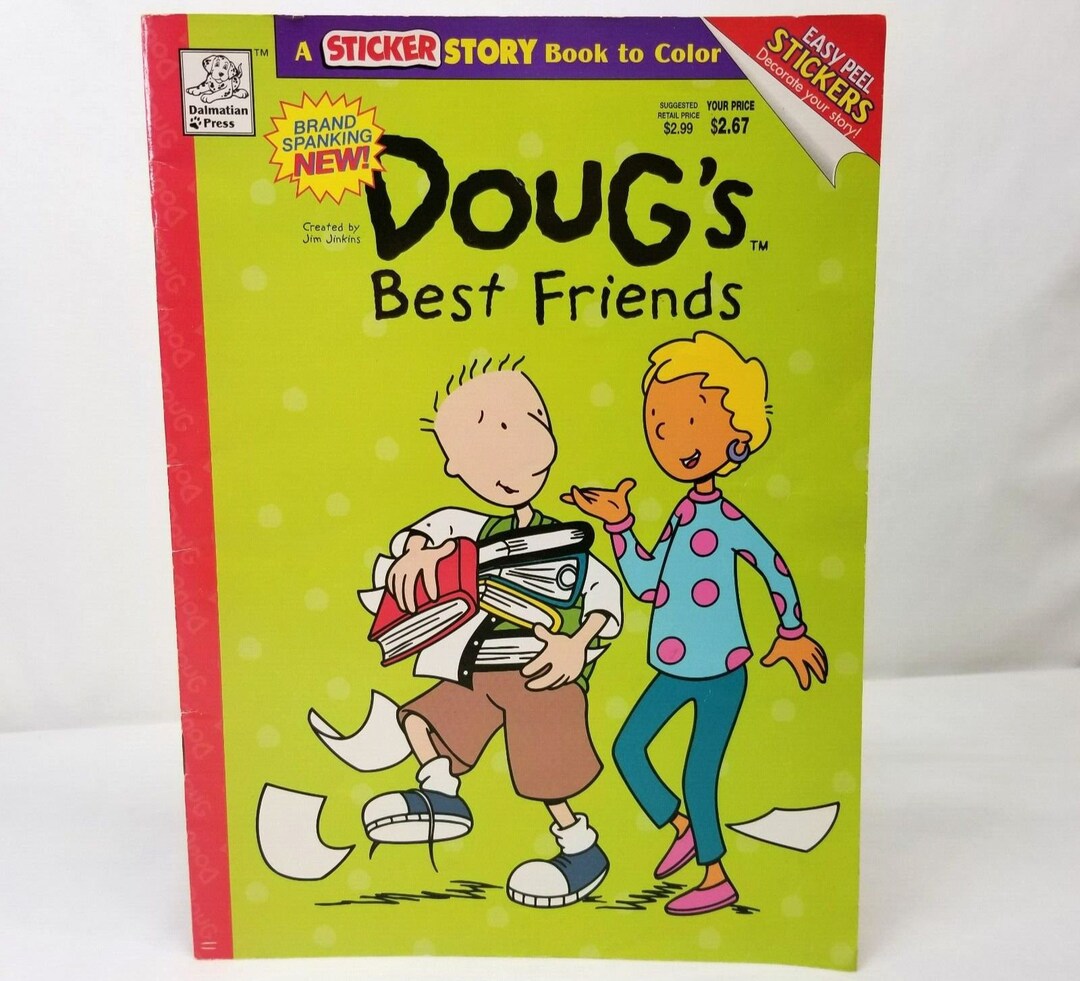 Vintage Doug Cartoon Sticker Story Book Dougs Best Friends - Etsy