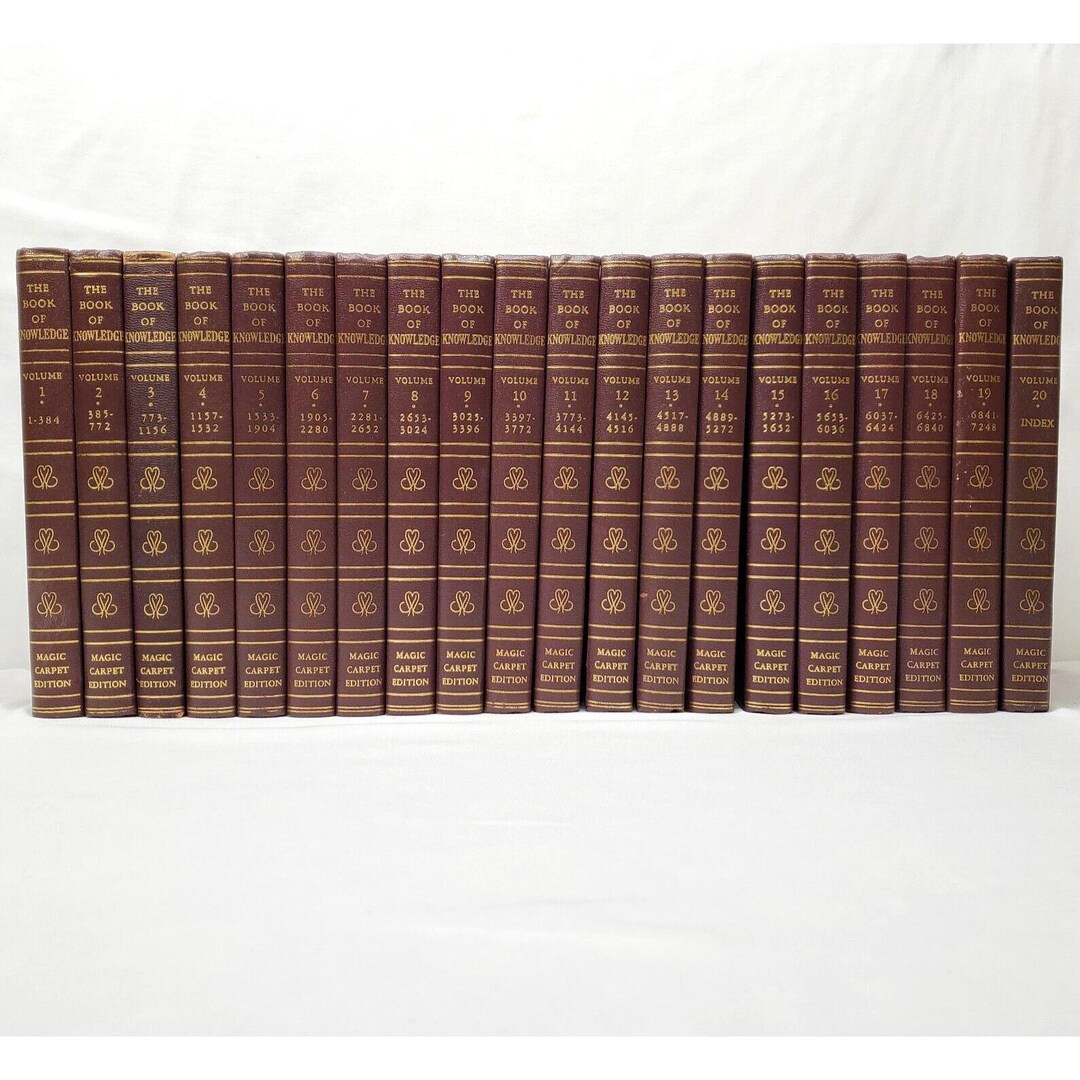 The Book of Knowledge Children's Encyclopedia Complete Set 1-20 Vintage ...