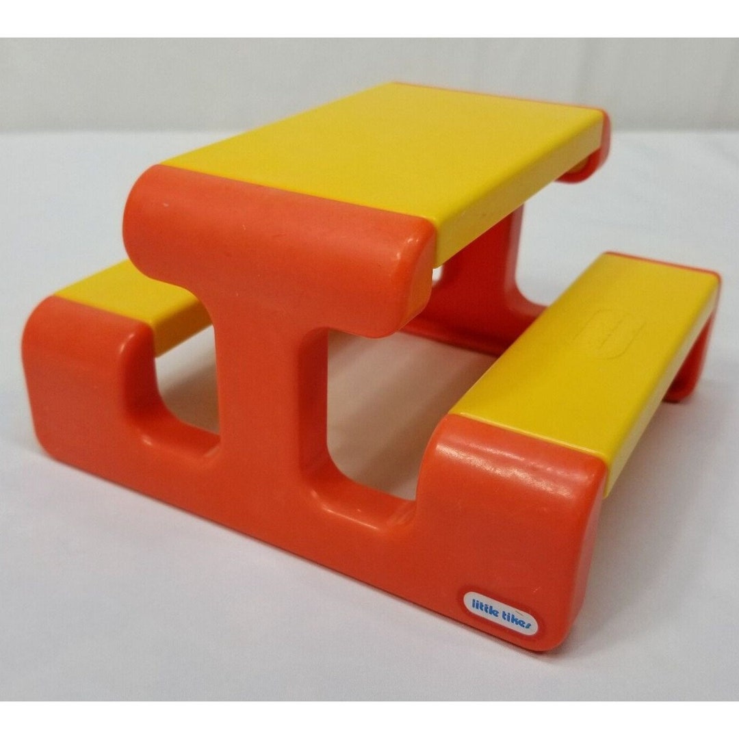 Vintage Little Tikes Dollhouse Size Picnic Table Kids Mini Toy ...