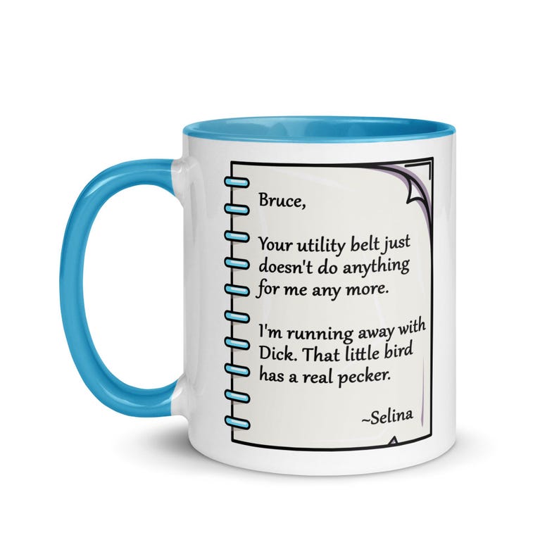 Bruce Wayne and Selina Kyle Break up Accent Color Mug - Etsy