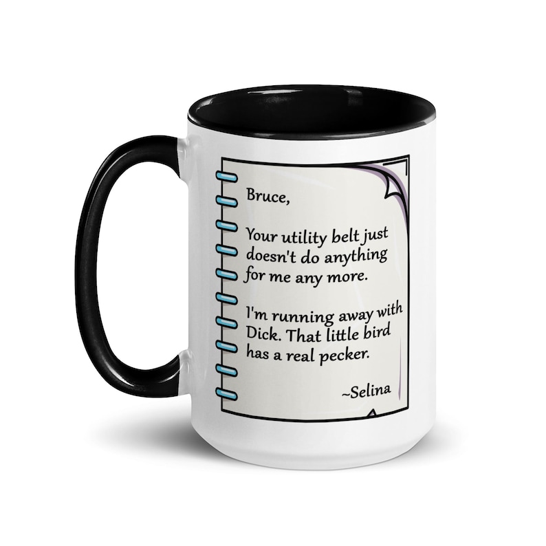 Bruce Wayne and Selina Kyle Break up Accent Color Mug - Etsy