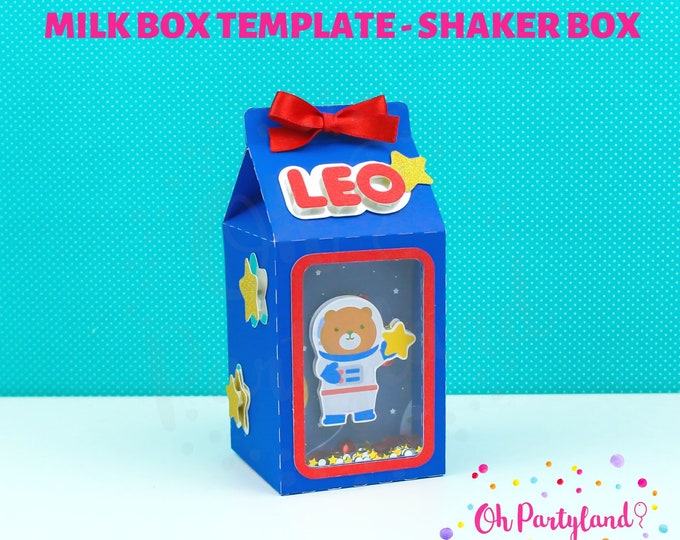 Milk Box Shaker SVG, Favor Box Template, Shaker Box, Treat Box SVG ...