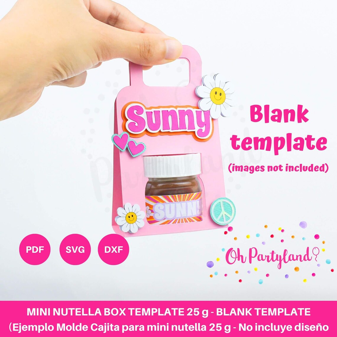 Mini Nutella Box SVG Files for Cricut, DXF for Silhouette and PDF File ...