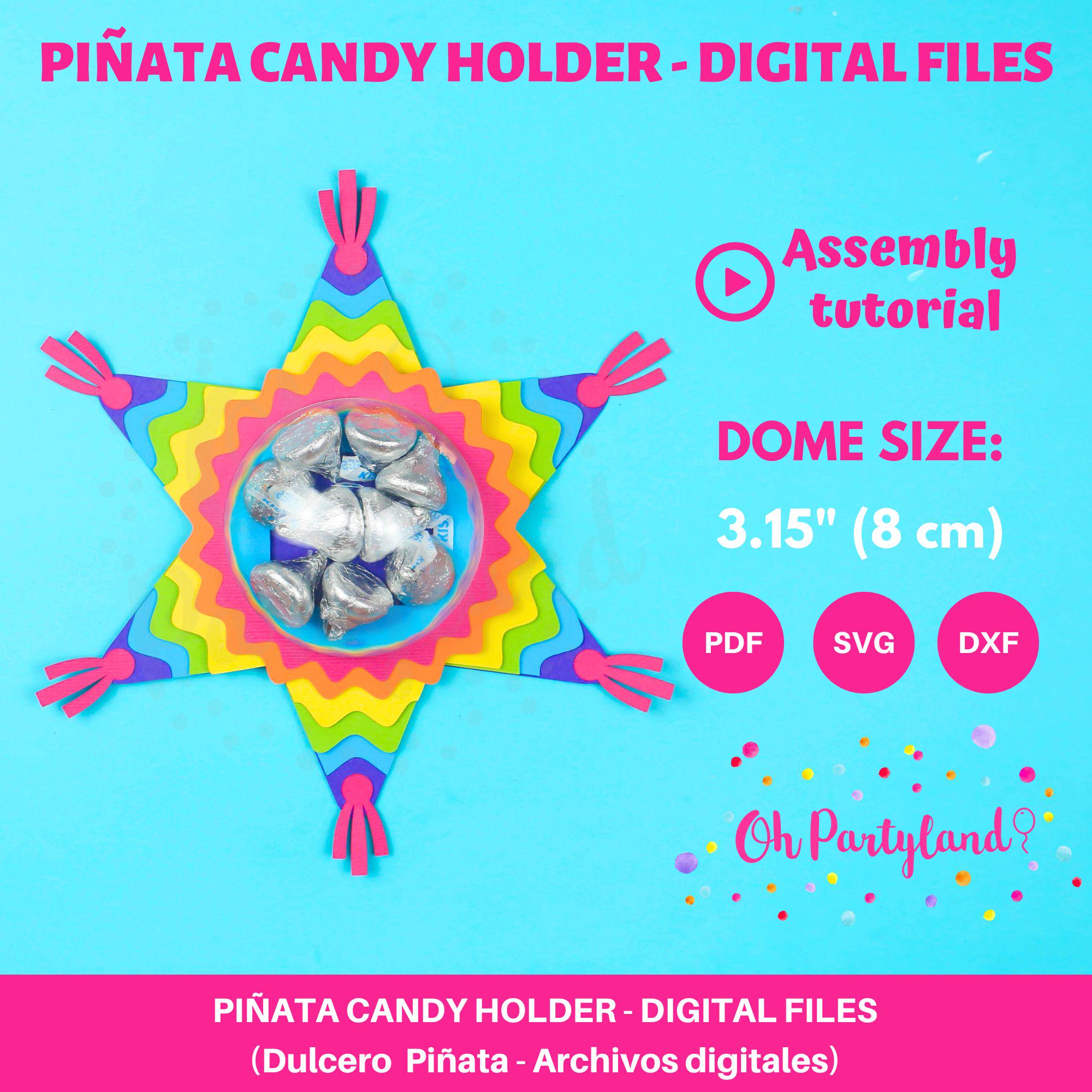 Piñata Candy Holder SVG File for Cricut, DXF File for Silhouette and ...