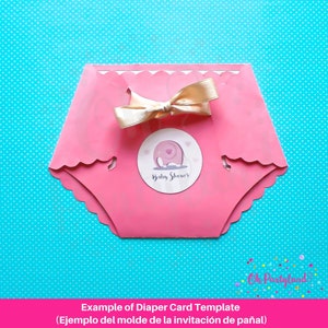 Diaper Card Template, Diaper SVG for Cricut, Diaper Silhouette Pdf, Eps ...