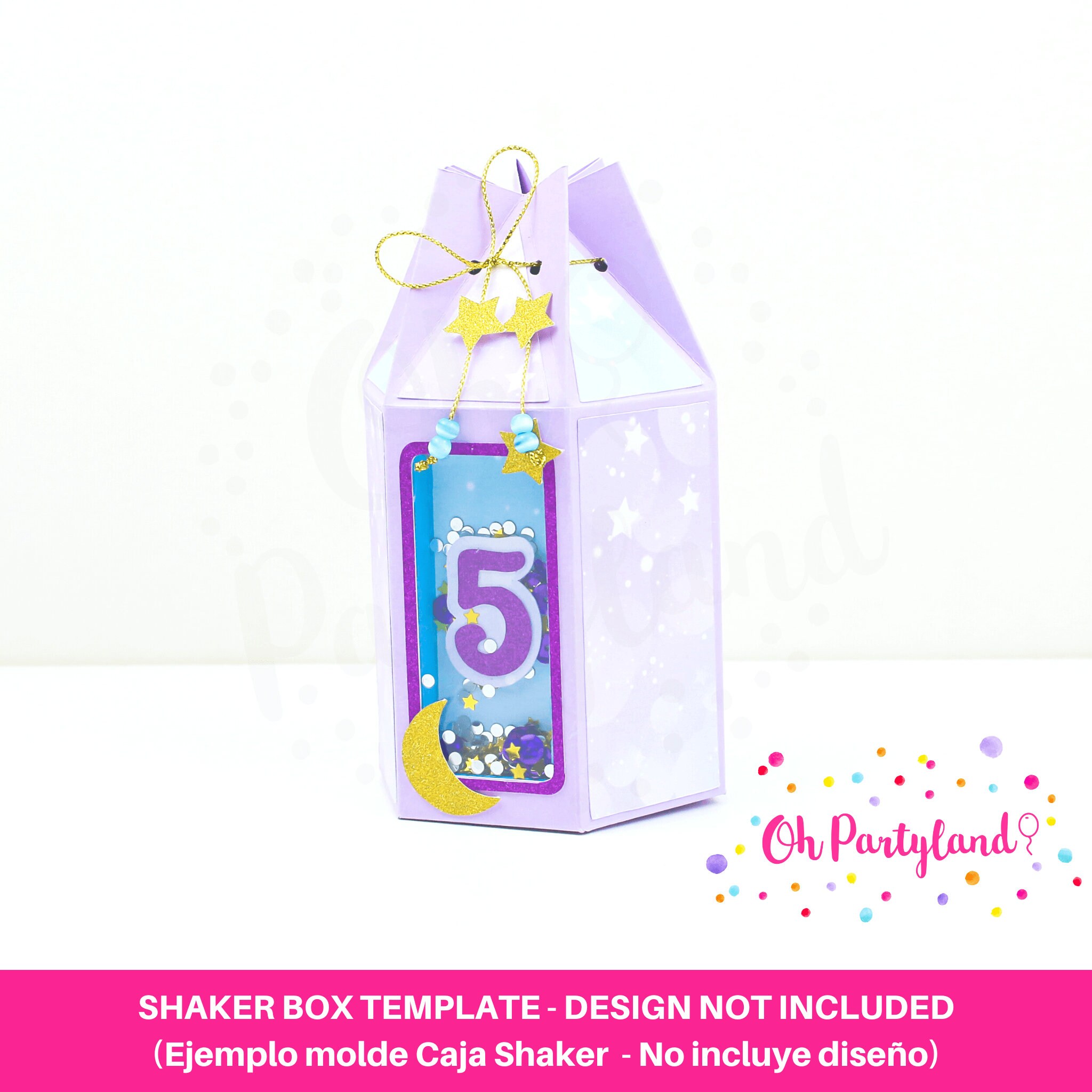 Shaker Box Template Svg, Dxf, Pdf, Png - Hexagonal Favor Box Template ...