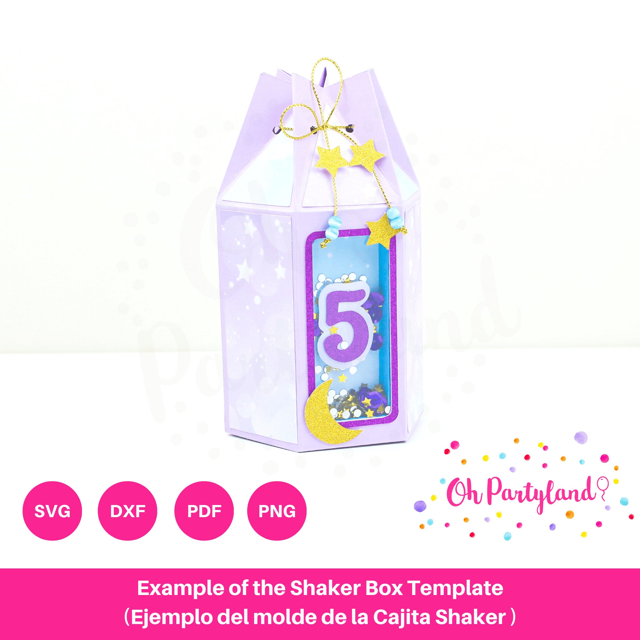 Shaker Box Template Svg Dxf Pdf Png Hexagonal Favor Box - Etsy