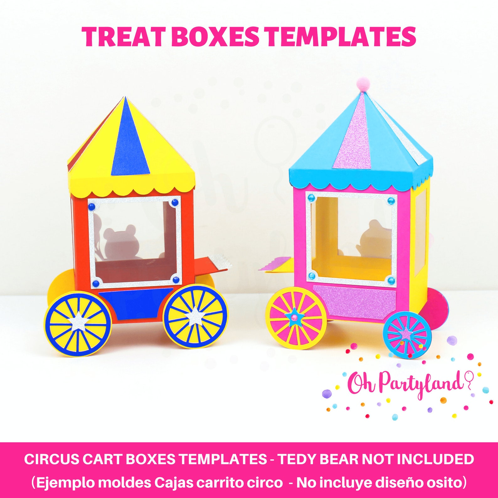 Circus Cart Box SVG DXF PDF Png-digital Files Circus Box - Etsy
