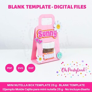 Mini Nutella Box SVG Files for Cricut, DXF and PDF Files - Mini Nutella ...