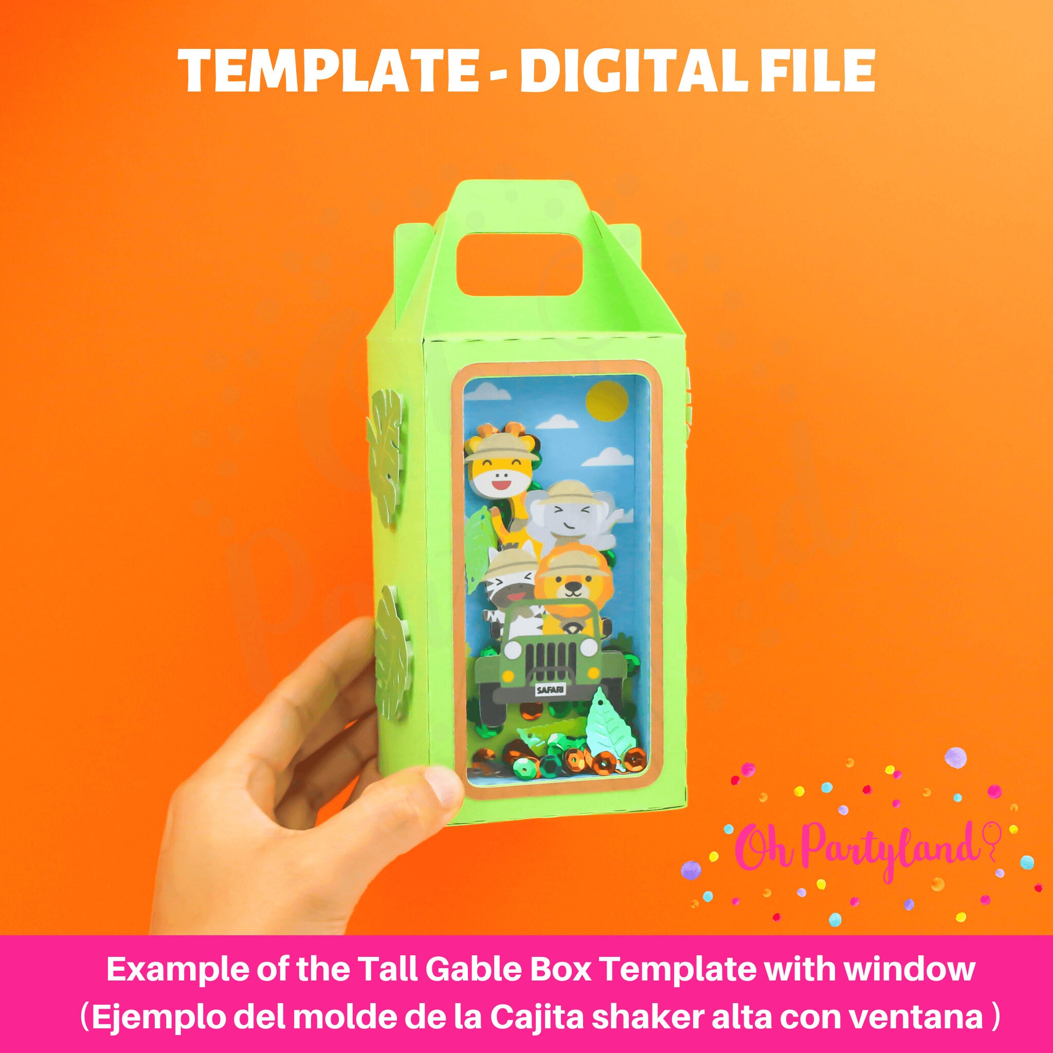 Tall Gable Box Template Shaker Box SVG DXF PNG Pdf Files - Etsy