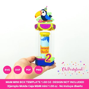 M&M Minis Box Template 1,08 Oz 30.6 G - Box SVG, DXF, PDF, Png - M and ...