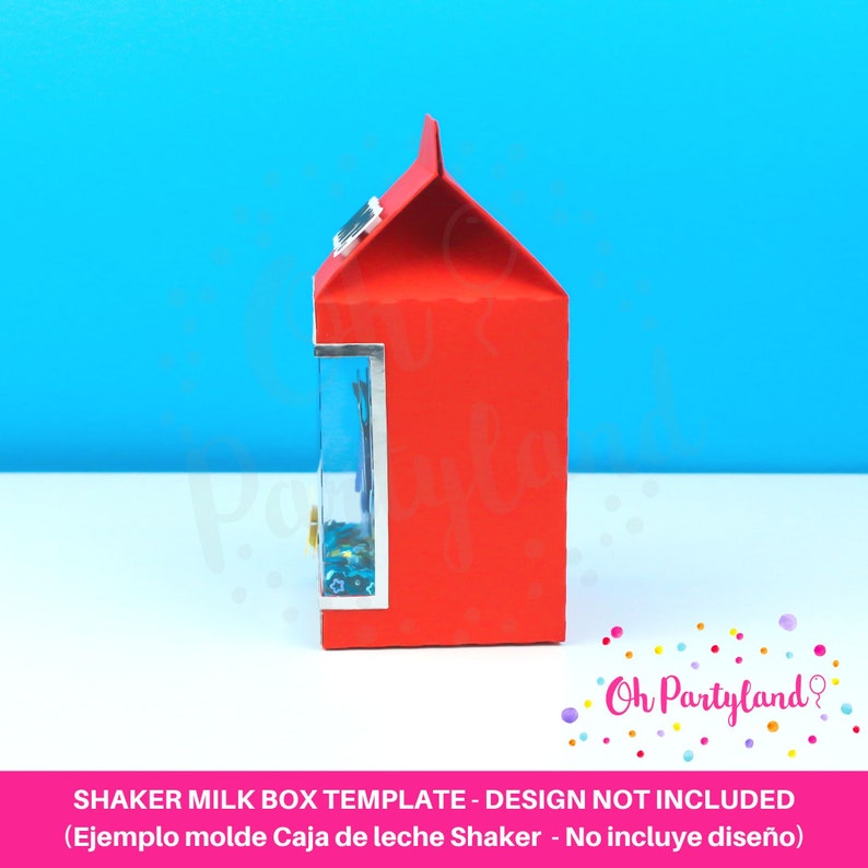 Template Milk Box Shaker, Milk Box Template SVG. Shaker Favor Box ...