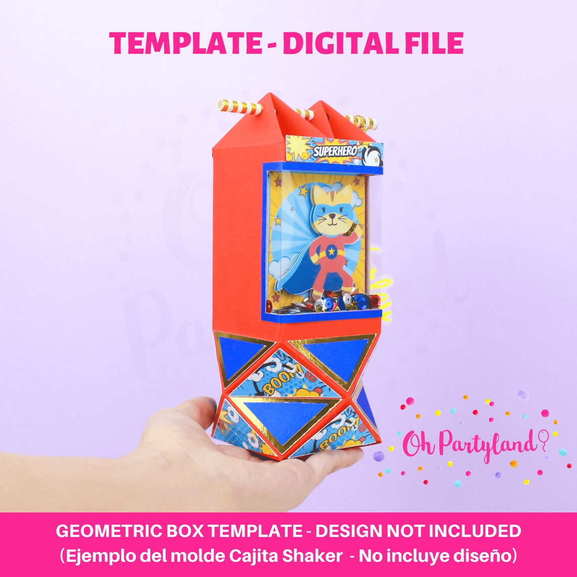 Geometric Favor Box Template Shaker Box SVG DXF PDF Pdf - Etsy