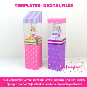Shaker Box SVG, DXF, PDF, Png - Rectangular Boxes Templates With Lid ...