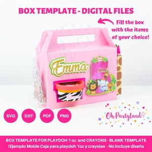 Coloring Activity Box Template - Gable Box Template SVG Files for ...