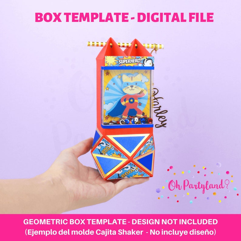 Geometric Favor Box Template Shaker Box SVG DXF PDF Pdf - Etsy