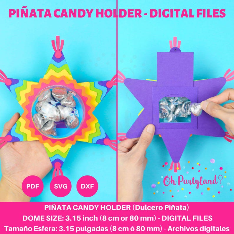 Piñata Candy Holder SVG File for Cricut, DXF File for Silhouette and ...