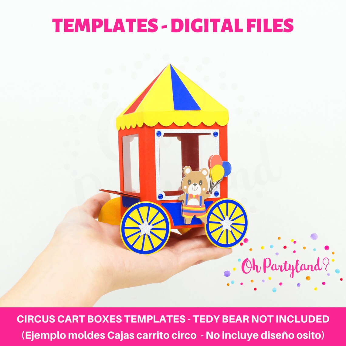 Circus Cart Box SVG DXF PDF Png-digital Files Circus Box - Etsy