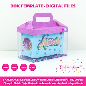 Shaker Acetate Gable Box Template - Shaker Box SVG Cricut , DXF, PDF ...