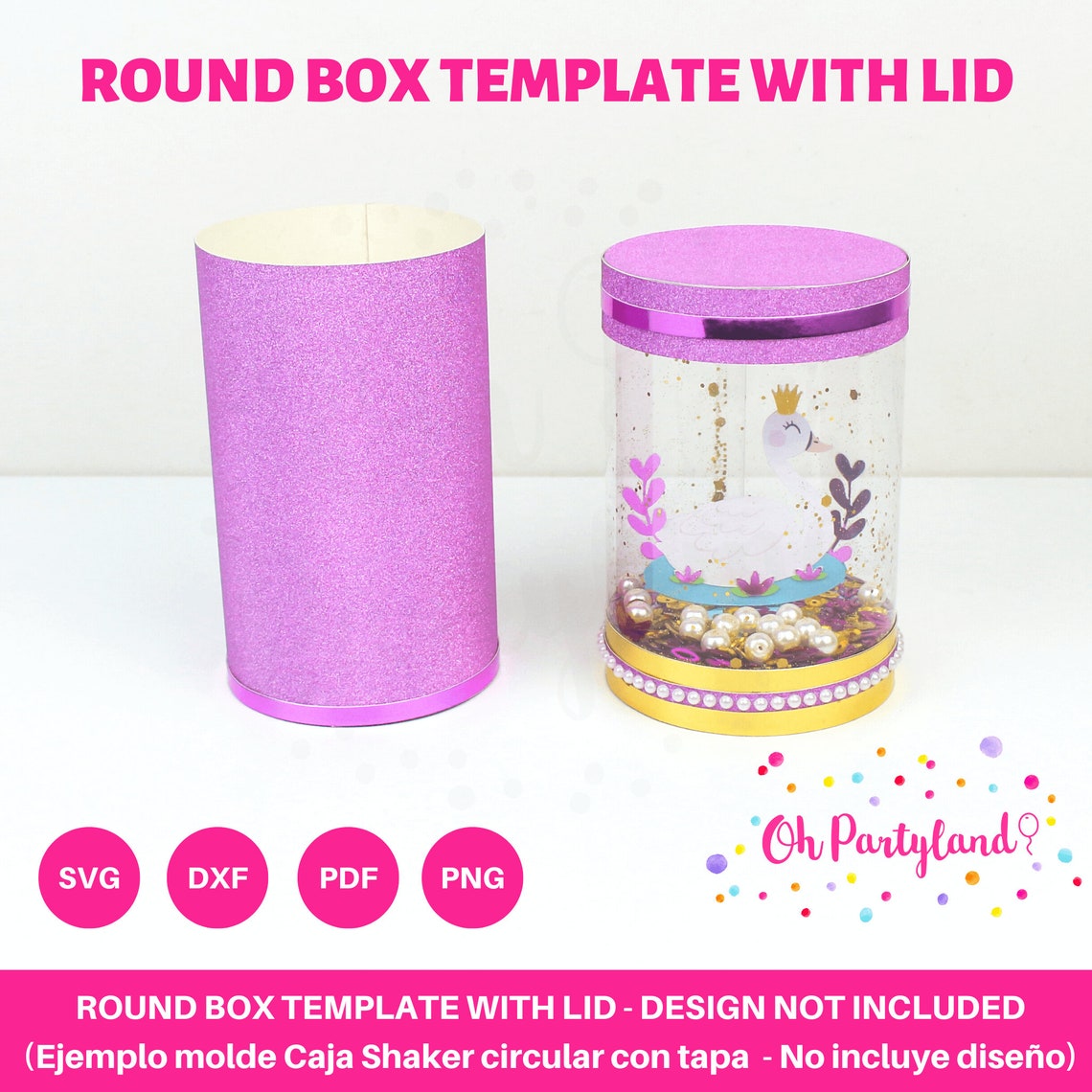 Shaker Box Template Round Box With Lid SVG DXF PDF Png - Etsy