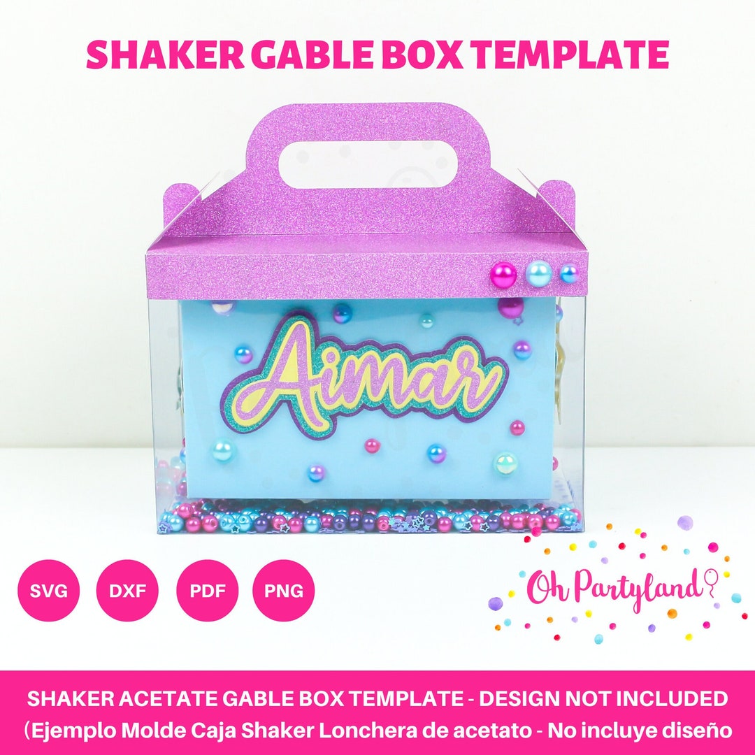 Shaker Acetate Gable Box Template - Shaker Box SVG Cricut , DXF, PDF ...