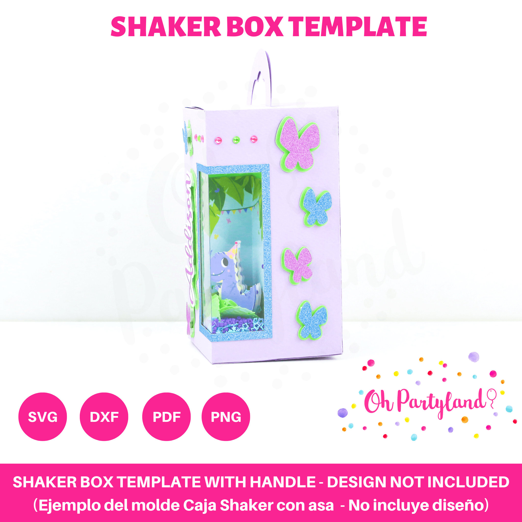 Shaker Box SVG, DXF, PDF and Png -digital Files, Treat Box Template ...