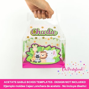 Acetate Gable Boxes Templates, Favor Boxes SVG, DXF, PDF, and Png Files ...