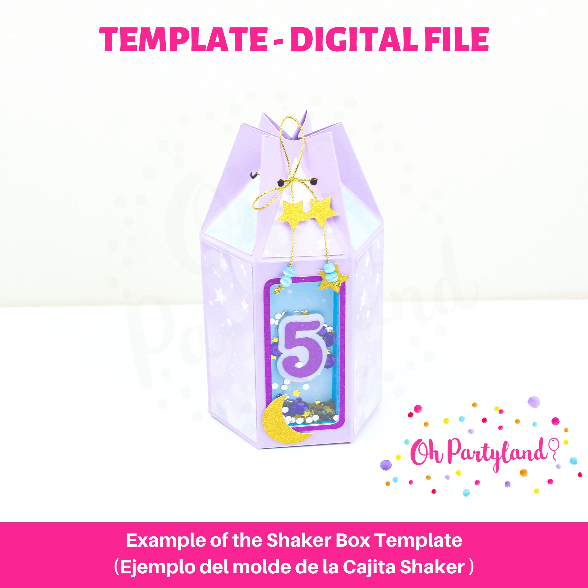 Shaker Box Template Svg Dxf Pdf Png Hexagonal Favor Box - Etsy