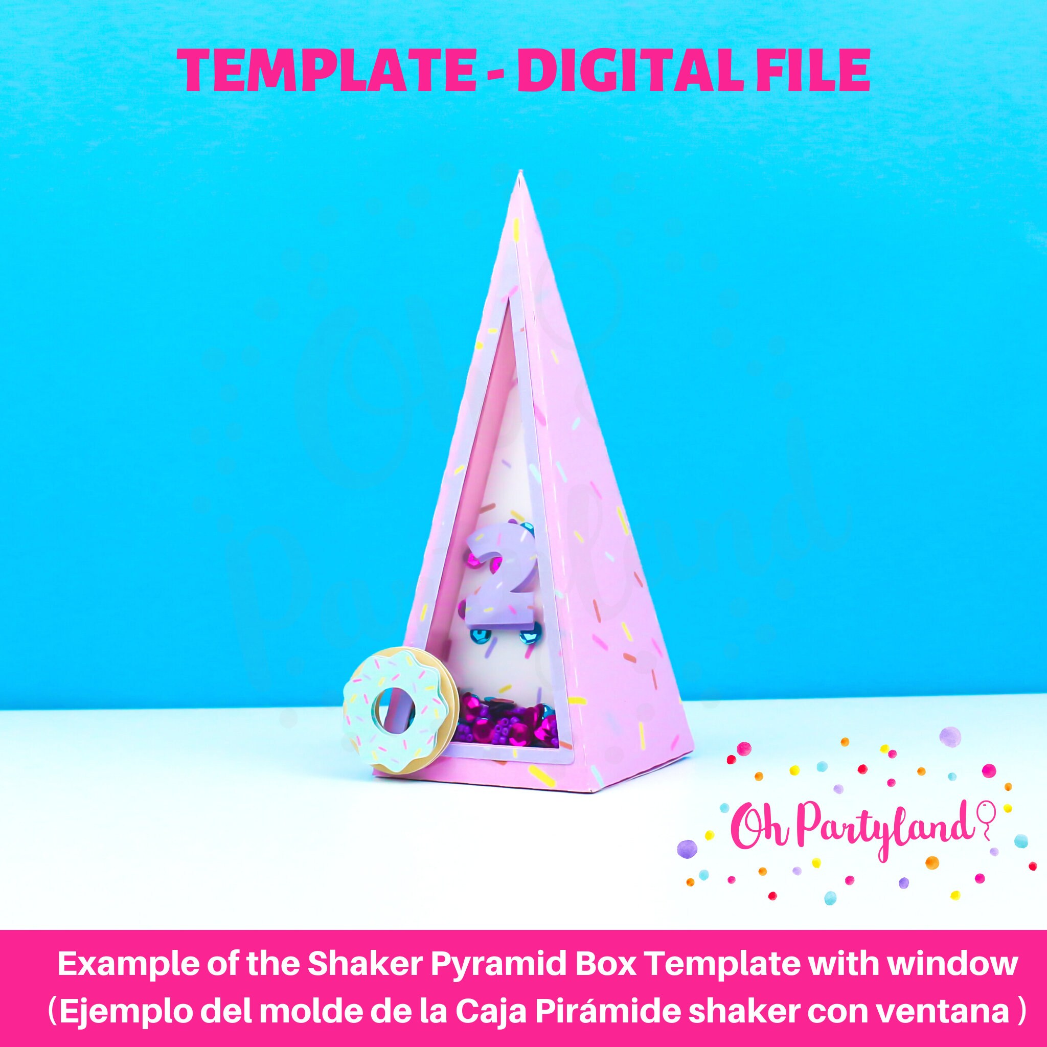 Shaker Pyramid Box SVG Shaker Box Template Favor Box - Etsy