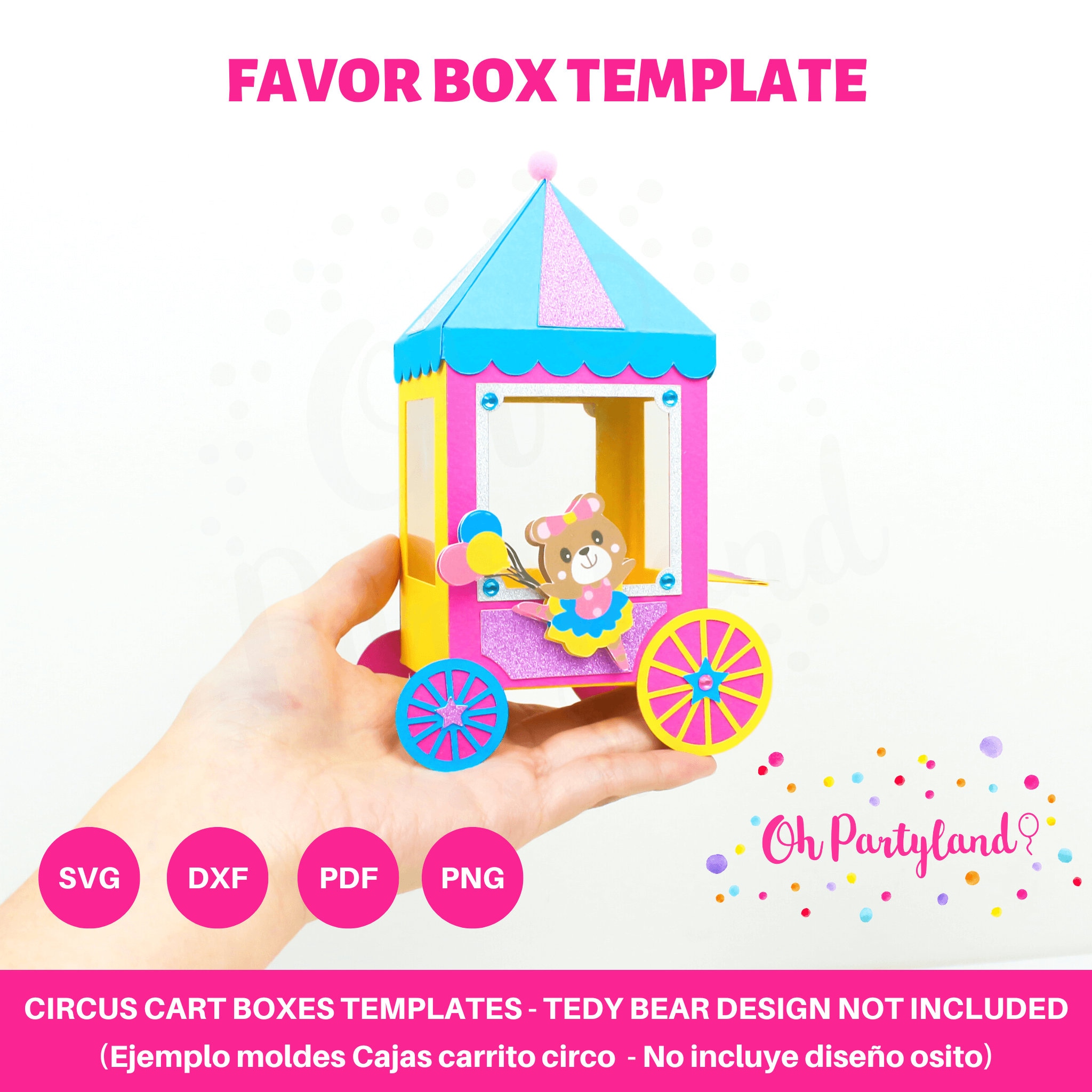 Circus Cart Box SVG DXF PDF Png-digital Files Circus Box - Etsy Australia