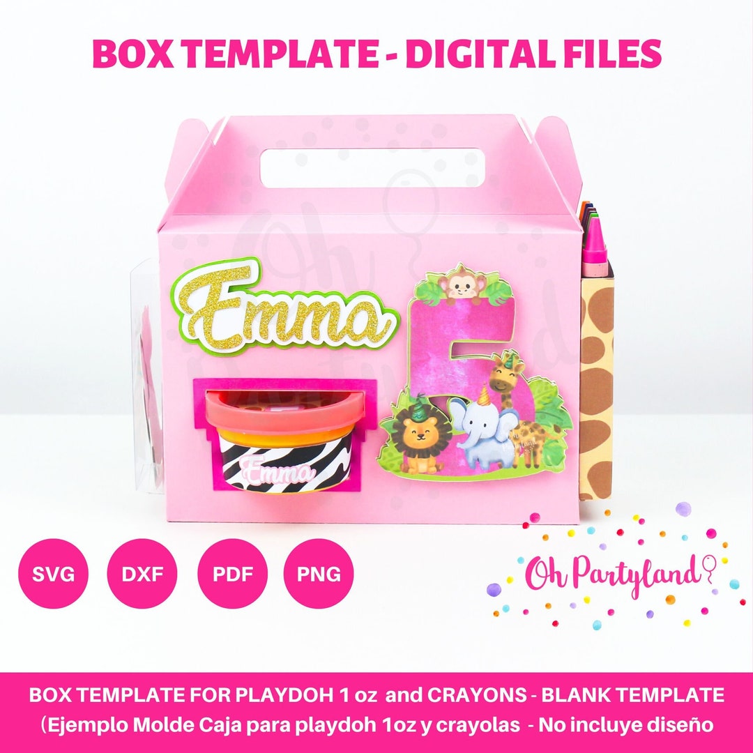 Coloring Activity Box Template - Gable Box Template SVG Files for ...