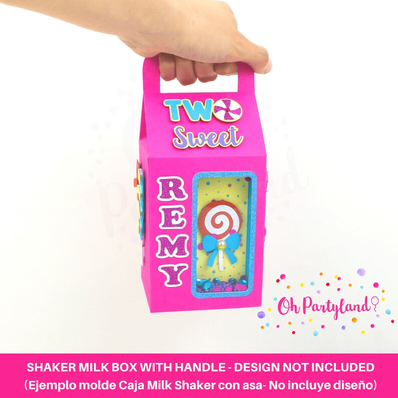 Milk Box Shaker Template With Handle, Shaker Box SVG, DXF, PDF and Png ...