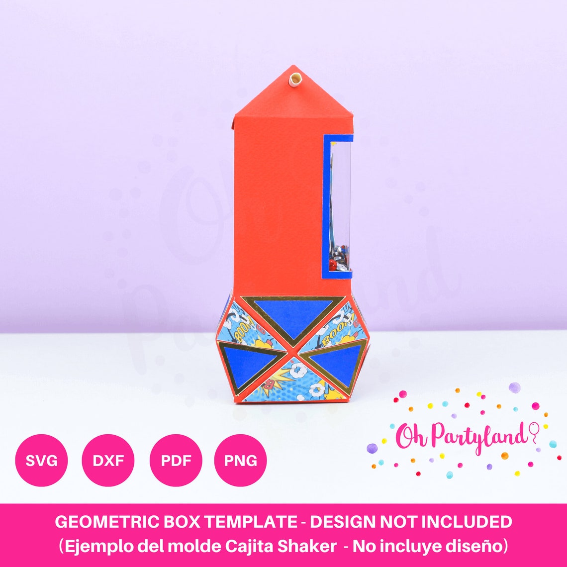 Geometric Favor Box Template Shaker Box SVG DXF PDF Pdf - Etsy