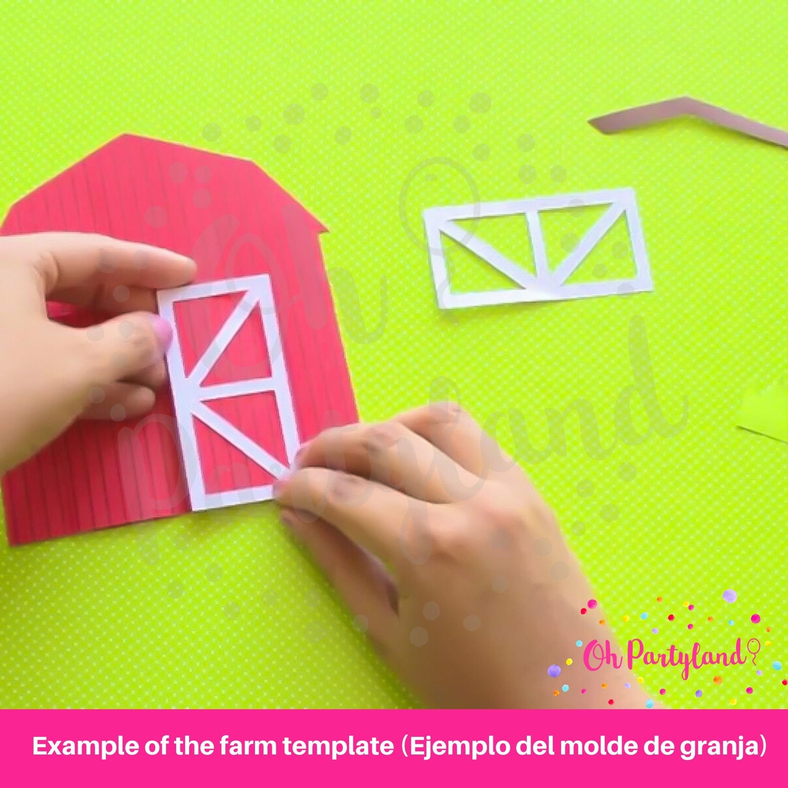 Farmhouse Template SVG DXF Files PDF File Barn Template - Etsy