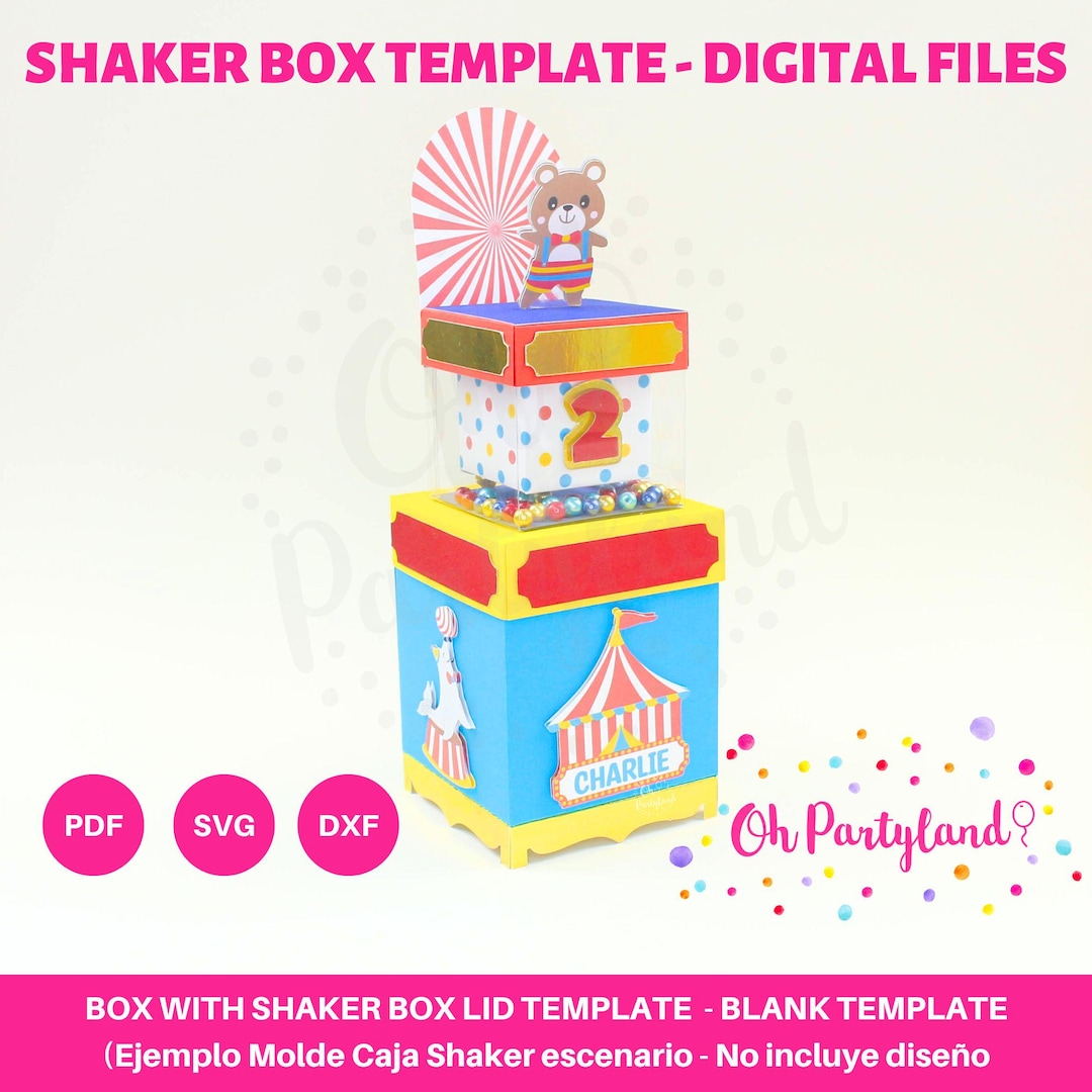 Shaker Box SVG for Cricut, DXF for Silhouette and PDF File - Shaker Box ...