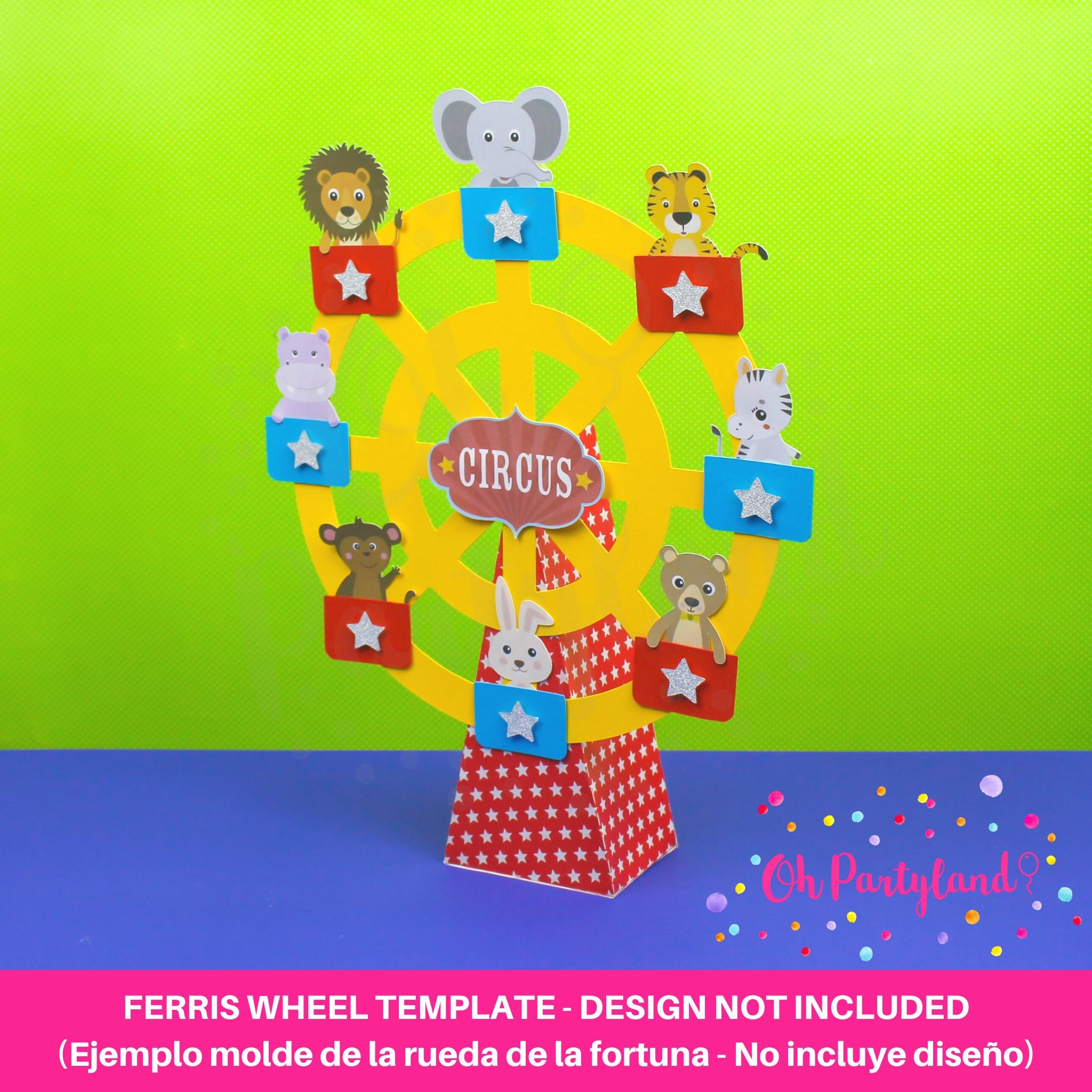 Ferris Wheel Template, DXF SVG Files, Png, Eps, Pdf, Ferris Wheel Files ...