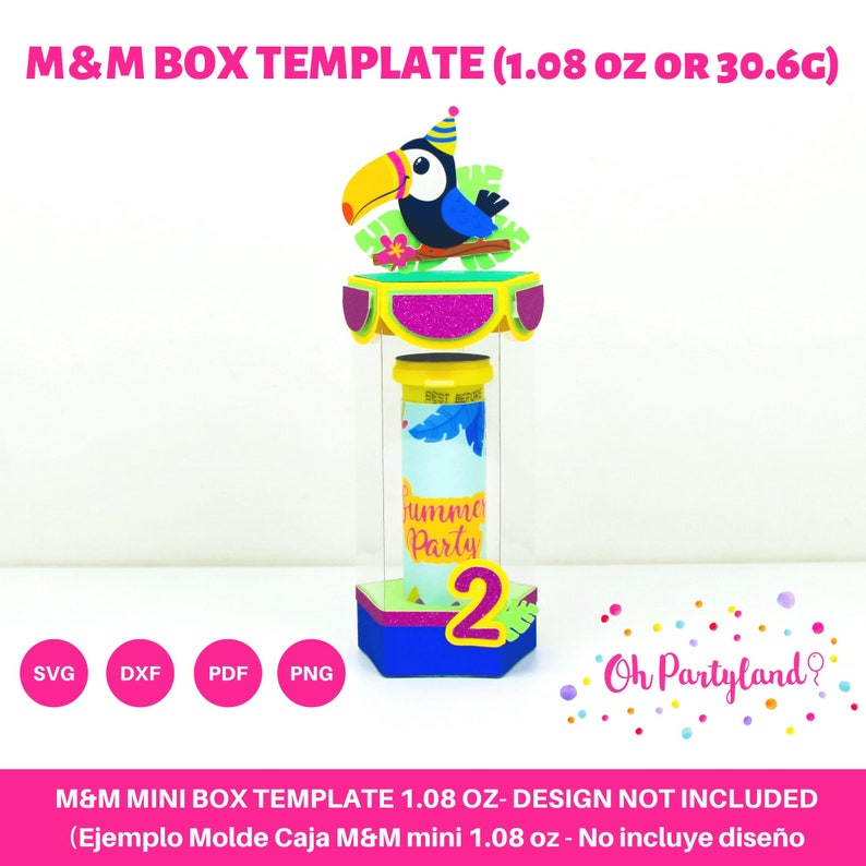 M&M Minis Box Template 108 Oz 30.6 G Box SVG DXF PDF Png - Etsy