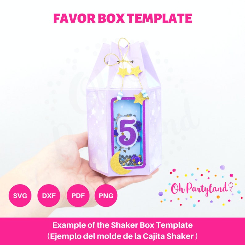 Shaker Box Template Svg Dxf Pdf Png Hexagonal Favor Box - Etsy