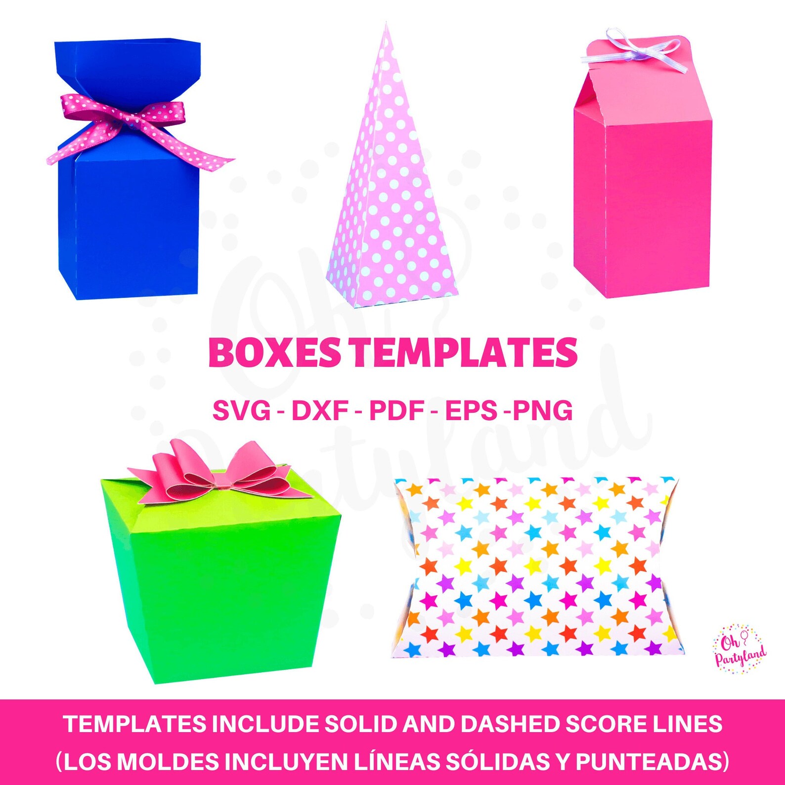 Basic Boxes Templates Svg, Dxf, Pdf, Png, Eps Boxes SVG Favor Boxes ...
