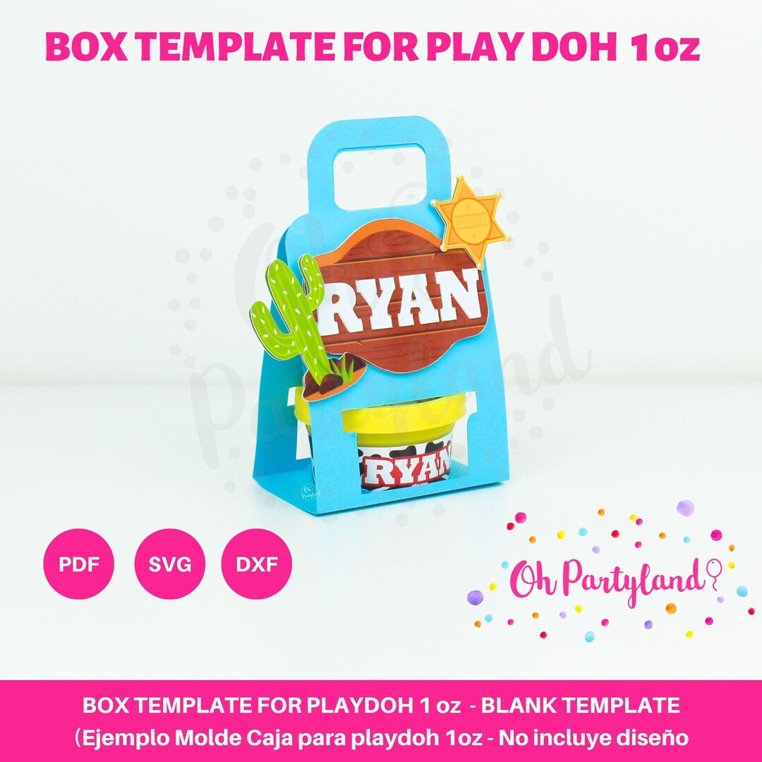 Play Doh Box SVG Files for Cricut, DXF Files and PDF File - Play Doh 1 ...