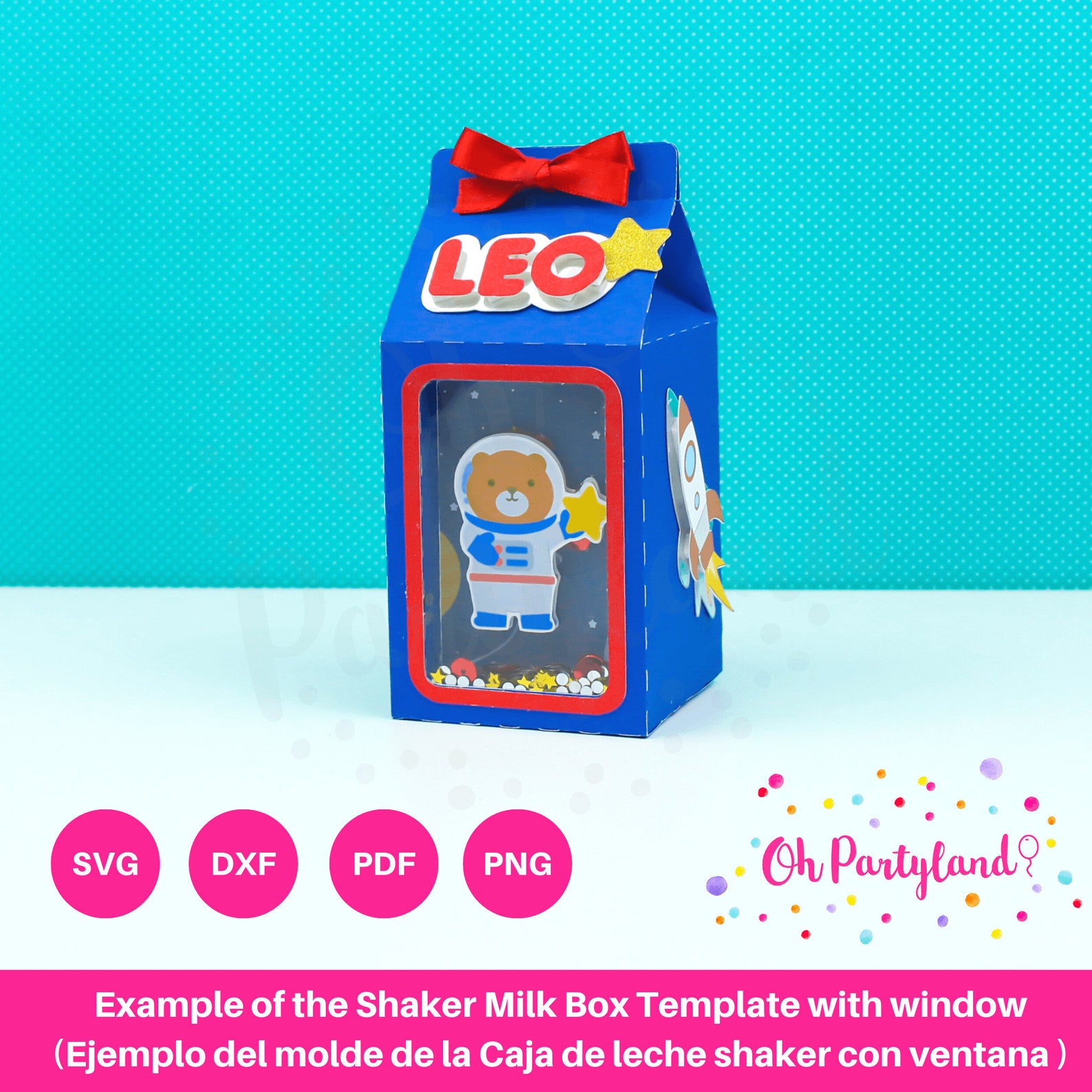 Molde cajita milk shaker con visor Plantilla caja milk box - Etsy México