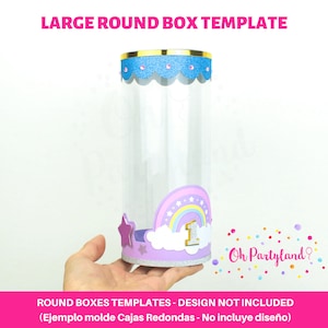 Round Boxes Templates - Favor Boxes SVG, DXF, PDF, Png, Small and Large ...