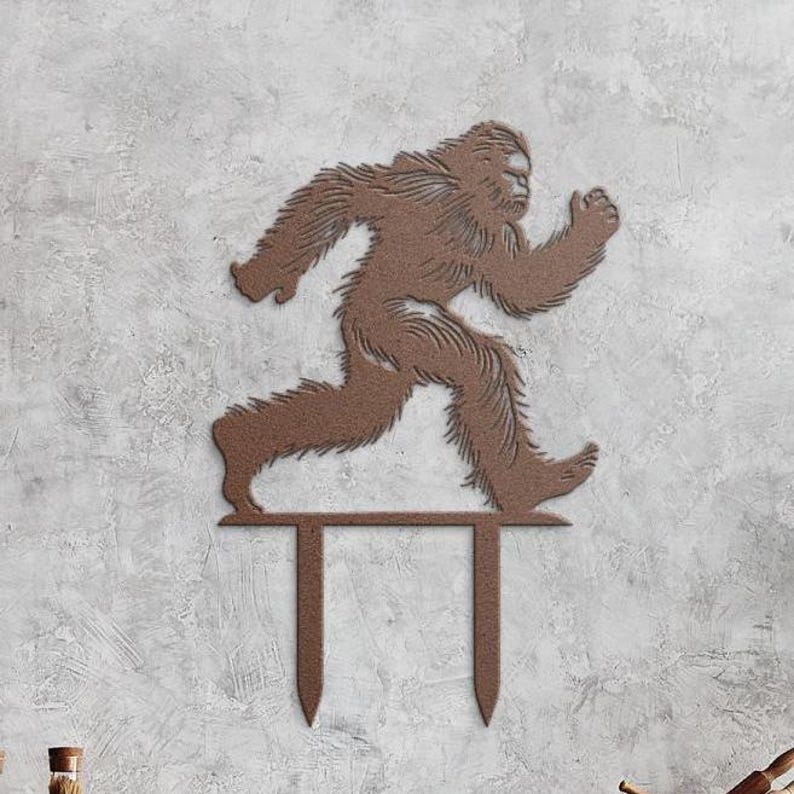 Bigfoot Halloween Yard Sign – Laser Cut Metal Sasquatch Silhouette ...