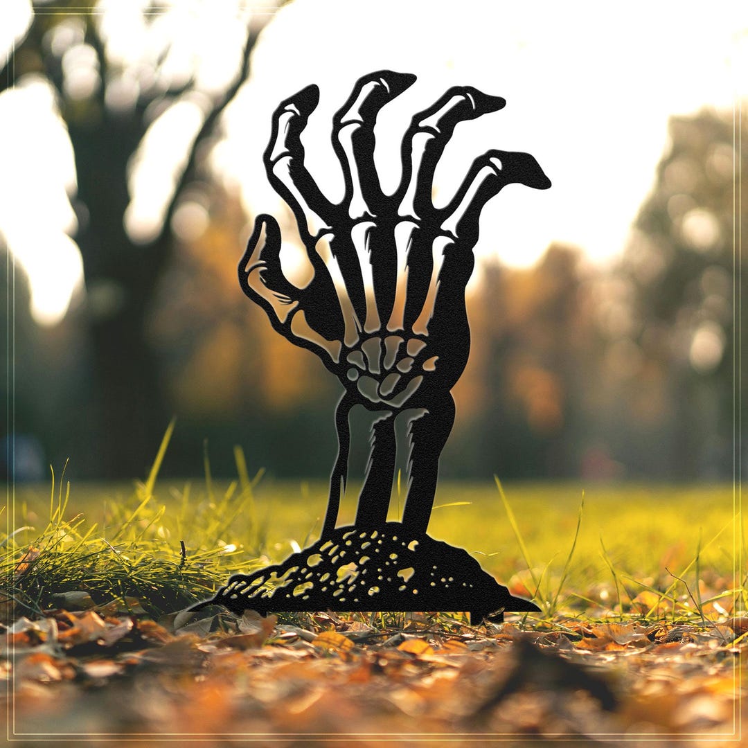 Spooky Skeleton Arm Yard Stake – Laser Cut Metal Halloween Decor - Etsy