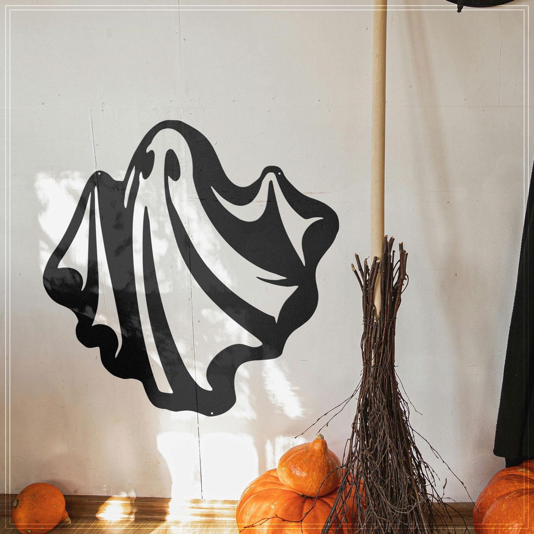 Ghost Halloween Wall Sign – Phantom Wall Art - Laser Cut Spooky Ghost ...