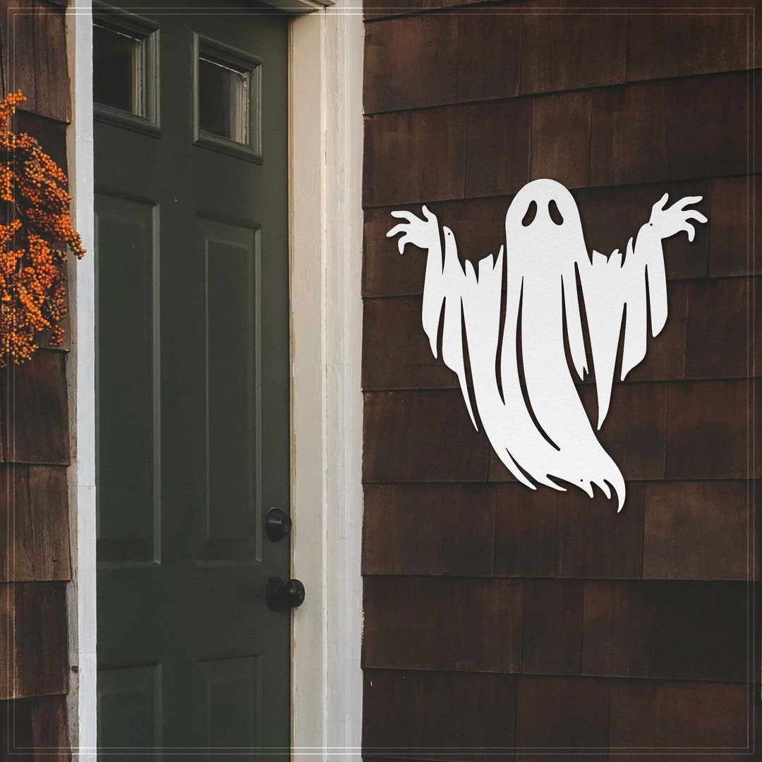 Laser Cut Ghost Metal Sign - Spooky Halloween Wall Art - Etsy