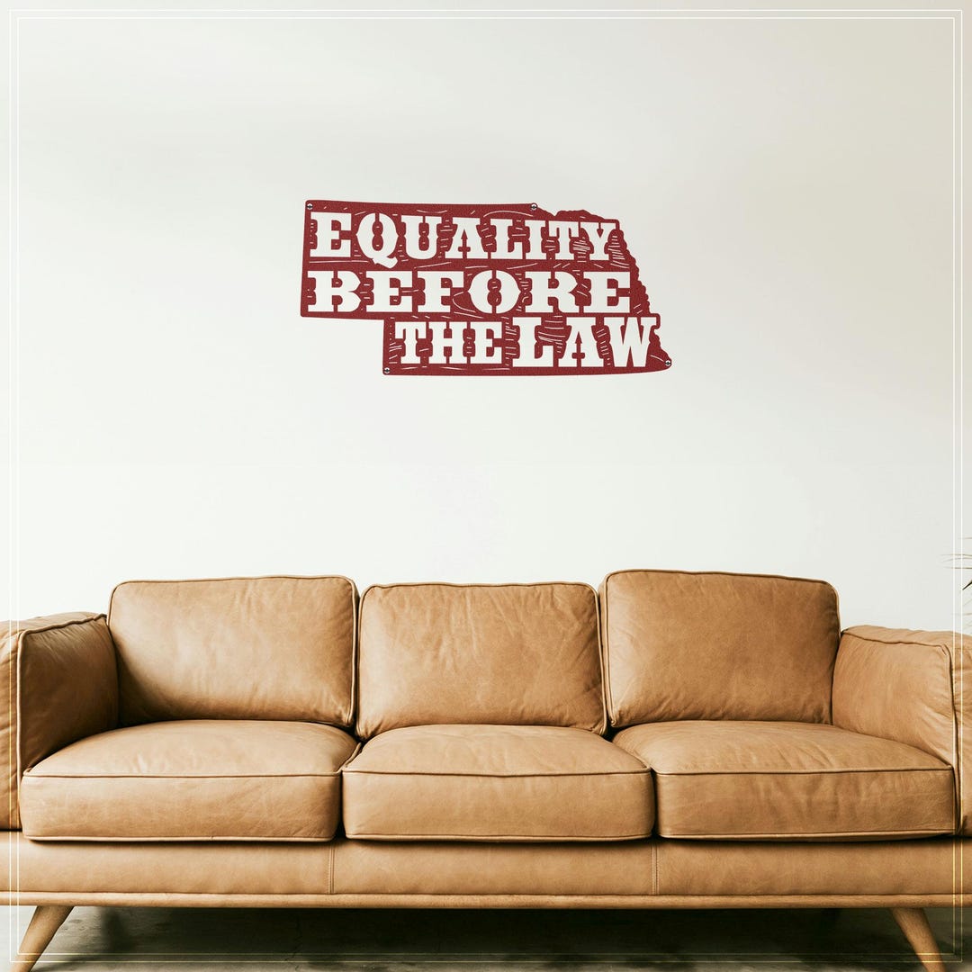 Nebraska State Motto Silhouette Metal Sign Custom Home State Wall Decor ...